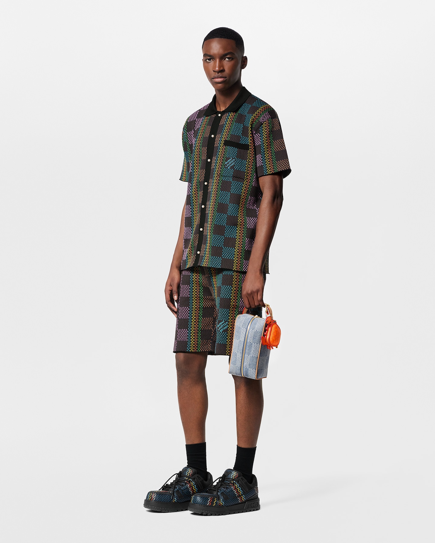 Damier Cotton Knit Shorts - Ready-to-Wear | LOUIS VUITTON