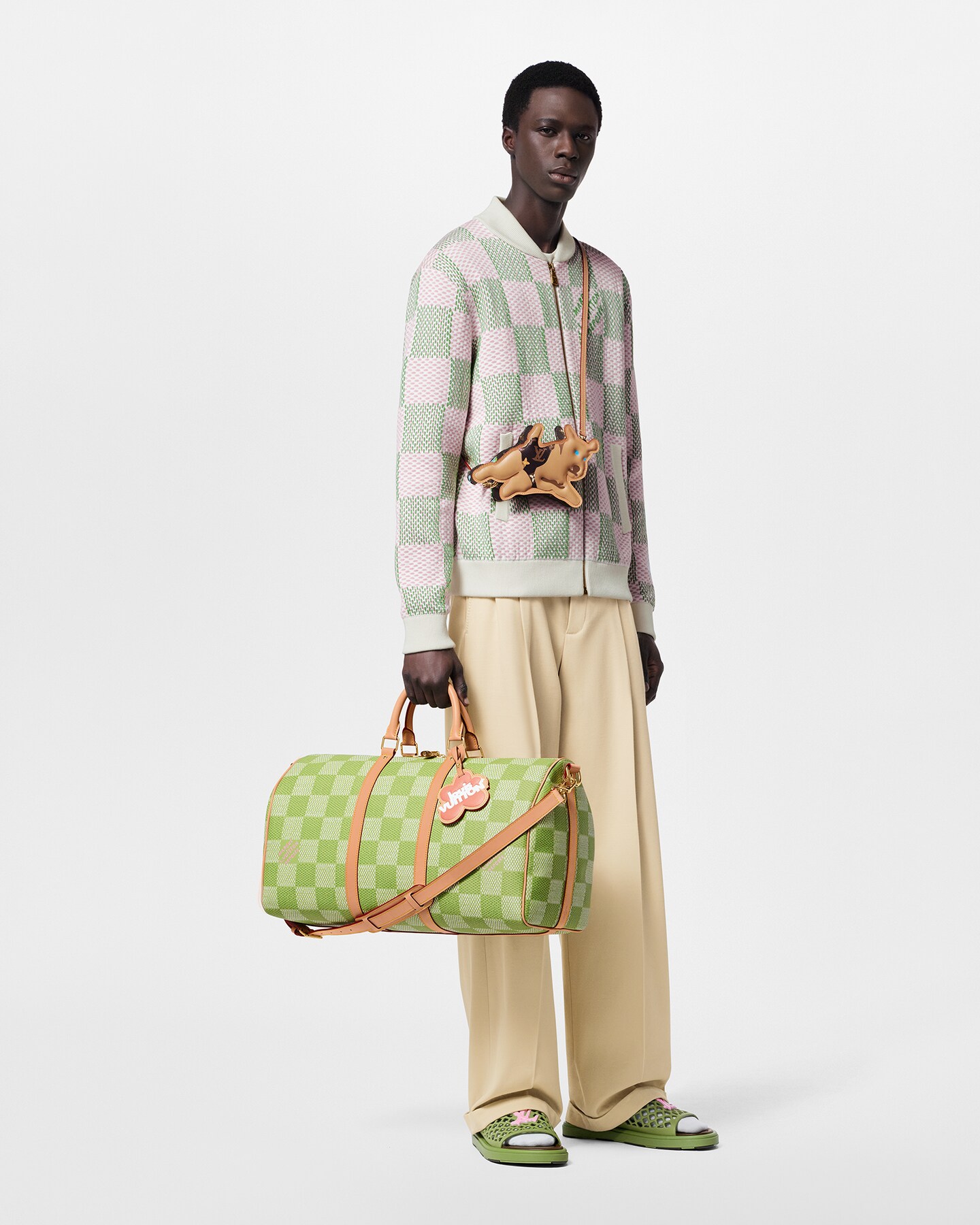 Damier Jacquard Cotton Zip-Through Blouson - Ready-to-Wear | LOUIS VUITTON