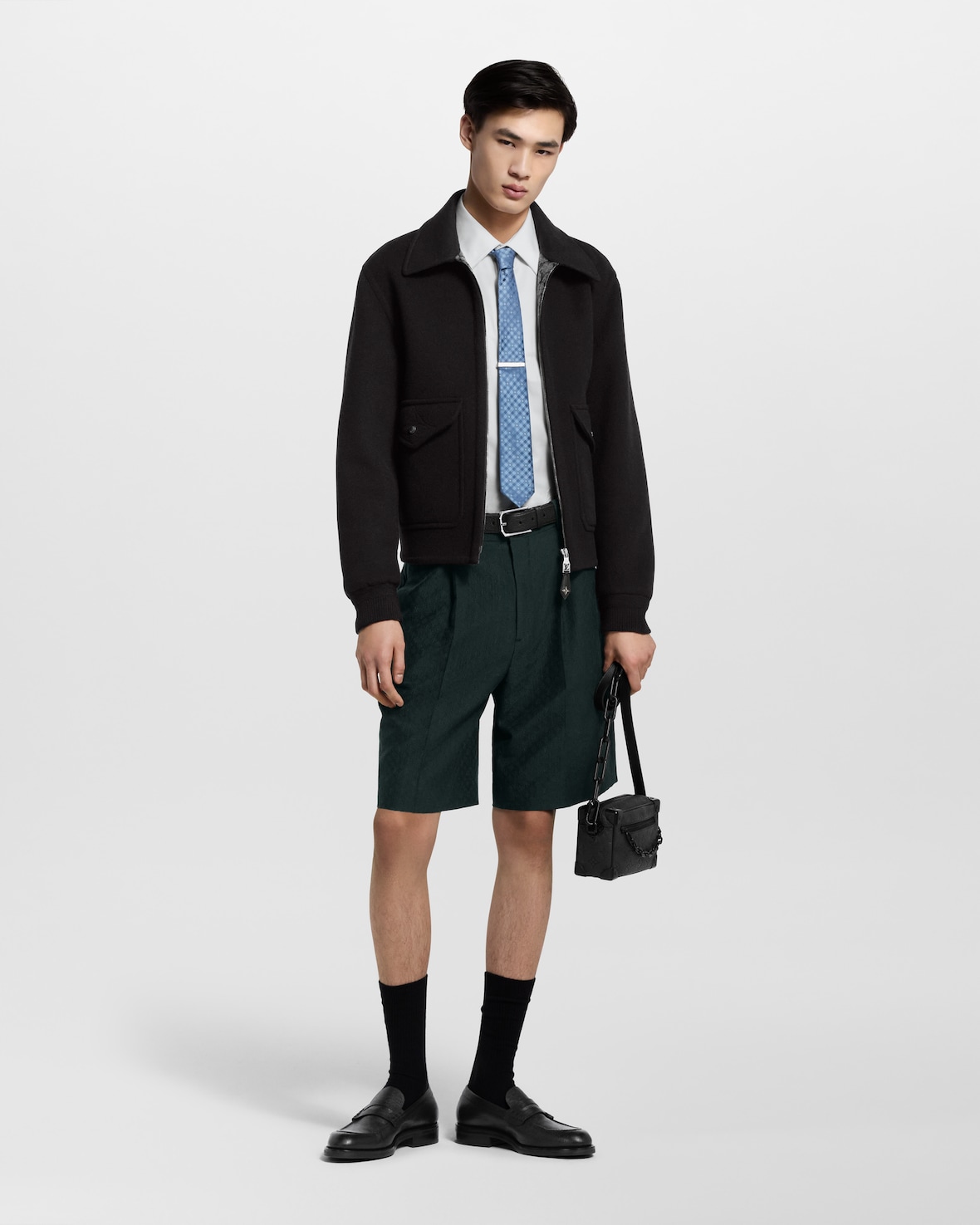 Flowers Check 領帶 . - 名牌男士系列 - M95478 藍色 | LOUIS VUITTON 香港
