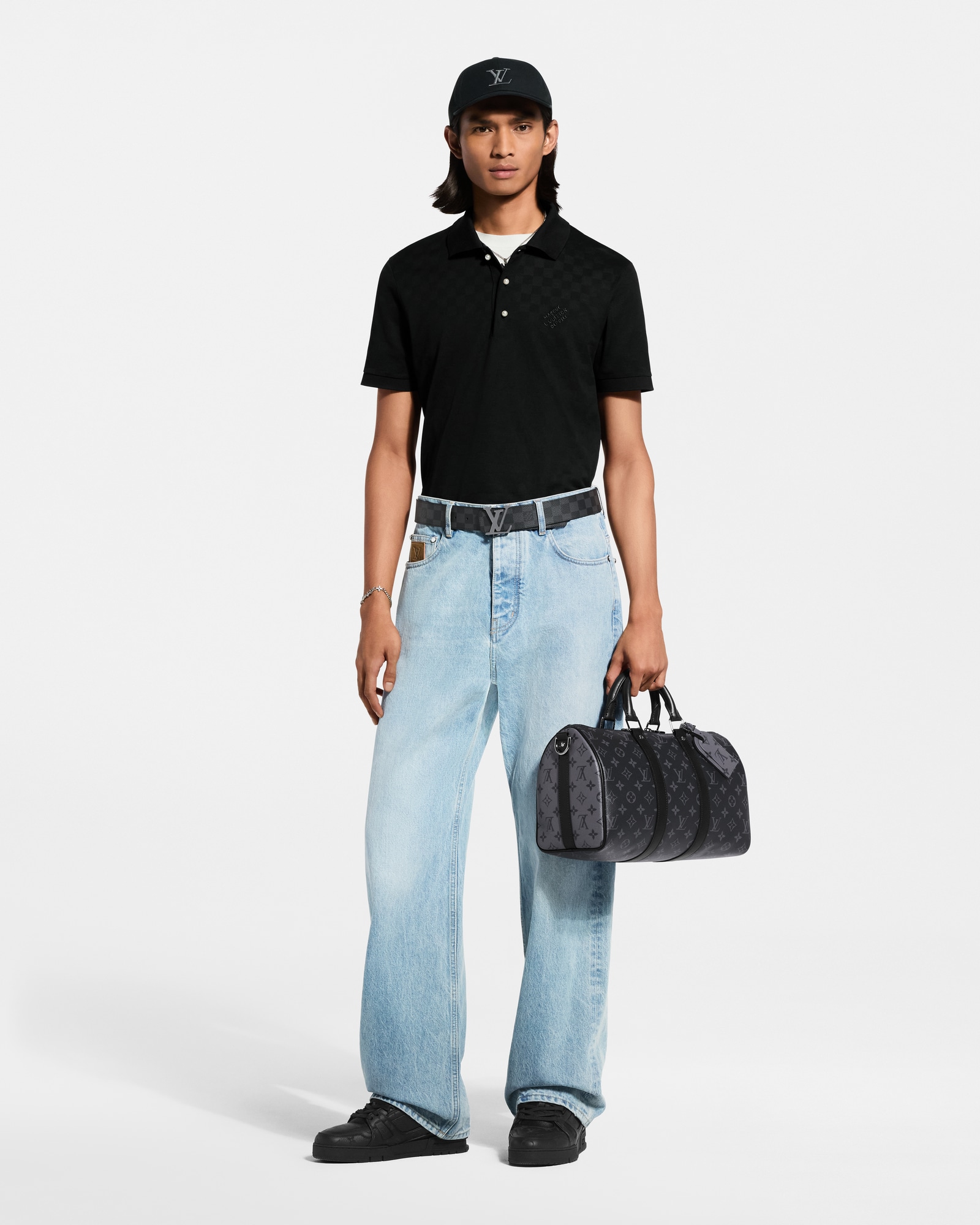 Keepall Bandoulière 35 Monogram Eclipse 帆布 - 皮件系列 - M46655 | LOUIS VUITTON