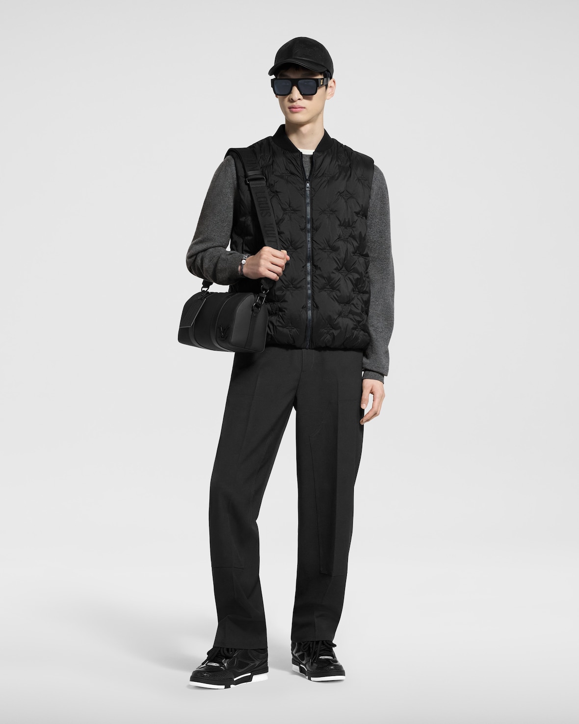 LVSE LV Embossed Crewneck - Luxury Ready to Wear - 1A9GJC Grey | LOUIS ...